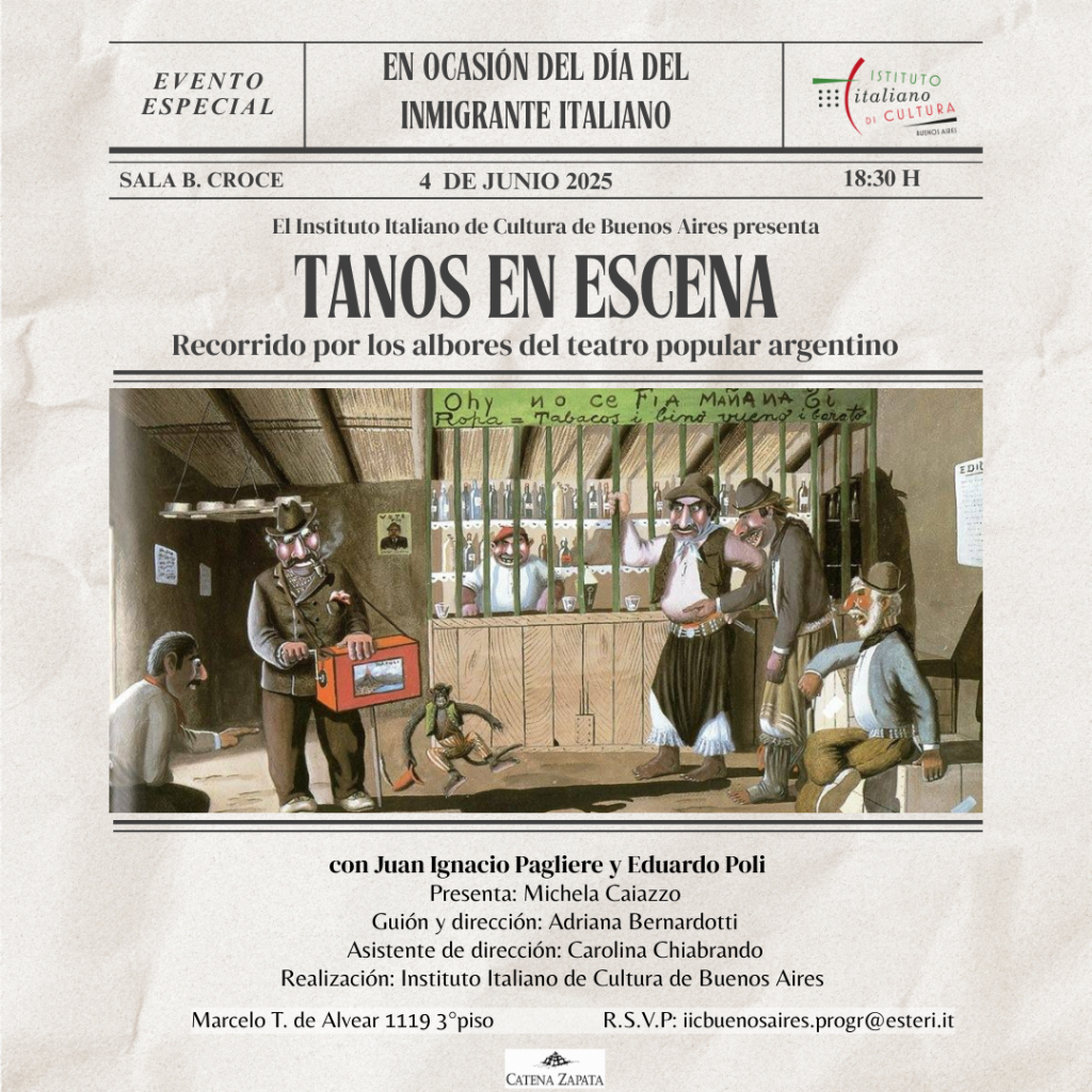 Tanos en escena – Istituto Italiano di Cultura di Buenos Aires